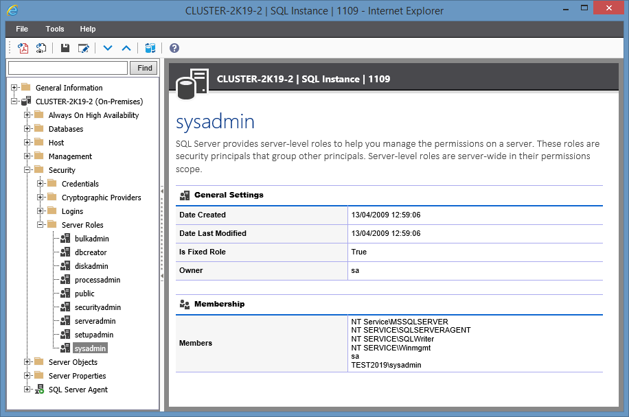 Microsoft SQL Server - System Supported
